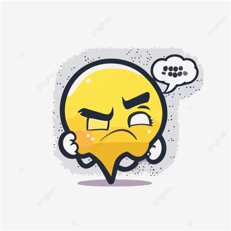 Thinking Emoji Vector Sticker Clipart Cute And Funny Sticker With A