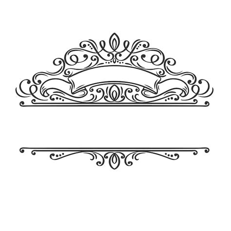 Elemento de diseño caligráfico Vector Premium