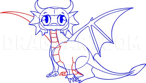 How To Draw A Cartoon Dragon Step By Step Dragons Draw A Dragon