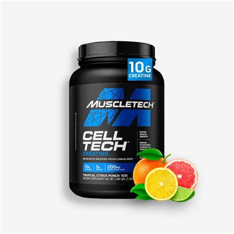 Cell Tech Creatine 3 Libras Sabor Citrus Punch Muscletech Goldnutrition
