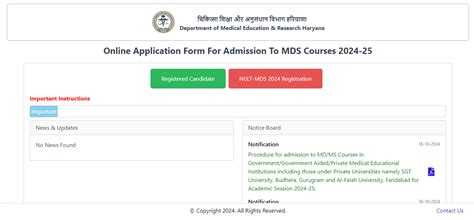 Haryana Neet Pg Counselling 2024 Registration Window Opens Today