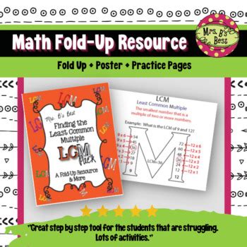Finding The Least Common Multiple LCM Pack By Mrs B S Best TPT