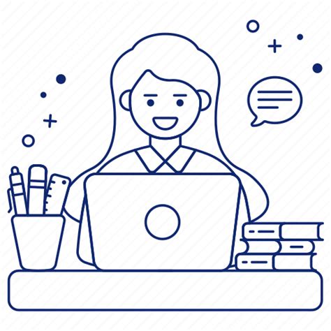 Laptop User Freelancer Programmer Developer Online Worker Icon Download On Iconfinder