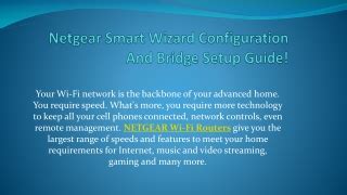 PPT Netgear Smart Wizard Configuration And Bridge Setup Guide PowerPoint Presentation ID