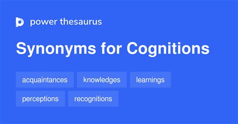 Cognitions Synonyms 173 Similar Words And Phrases