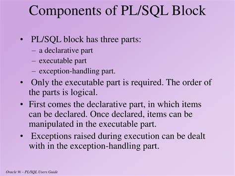 PPT PL SQL PowerPoint Presentation Free Download ID