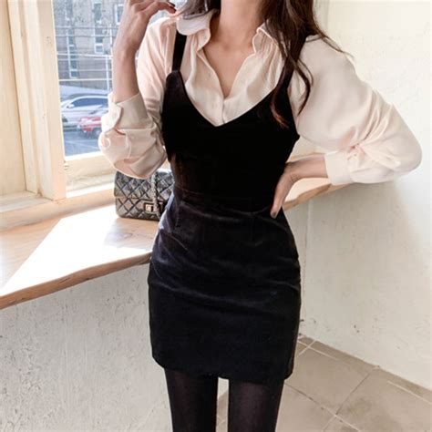 시엘 슬림 미니원피스 S M 크림s