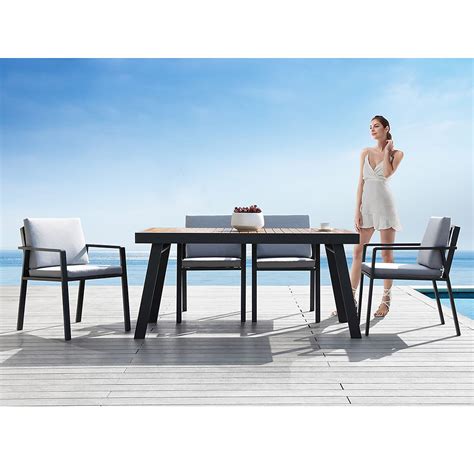 Higold Nofi 7 Pieces Outdoor Dining Set Black Series 6801 Cockpit