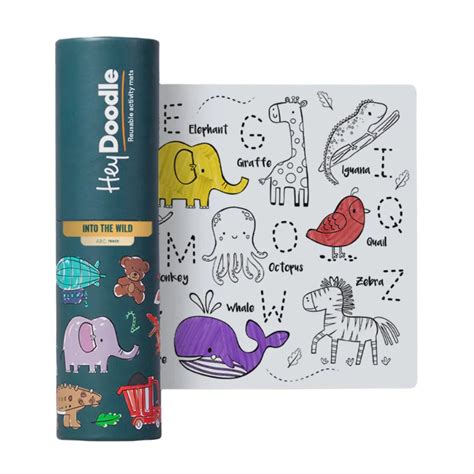 Hey Doodle Mini Colouring And Doodle Playmat Into The Wild Dapper