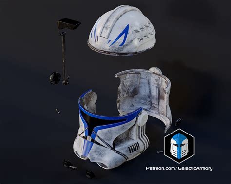 Realistic Captain Rex Armor 3d Print Files Galactic Armory