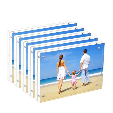 Acrylic Picture Frame 5x7 Double Sided Magnetic Photo Frames 20 Thi