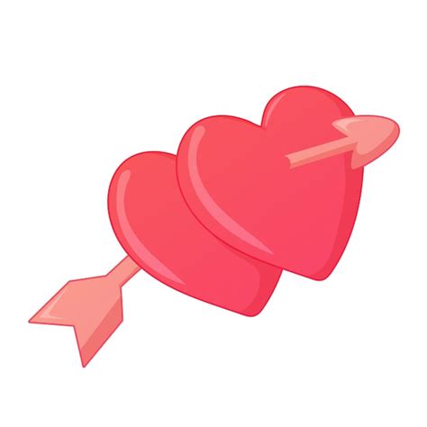Premium Vector Love Heart Arrow Drawing Vector Illustration