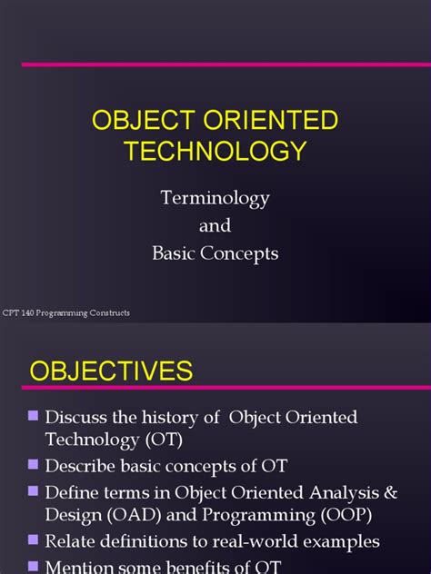 Object Oriented Technology Terminology And Basic Concepts Pdf