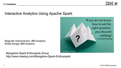 Interactive Analytics using Apache Spark | PPTX