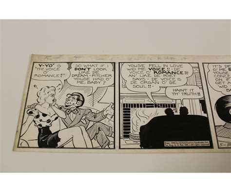 Al Capp Original Comic Art Lil Abner Comic Strip Dated 5 18 1945