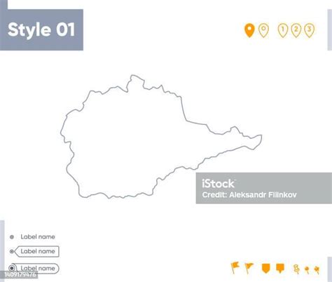 Région Autonome Juive Russie Carte De Lavc Isolée Sur Fond Blanc Plan