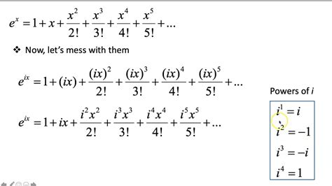 Proof Of Eulers Formula Cool Maclaurin Series Manipulations Youtube