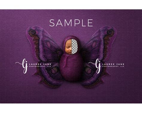 Butterfly Newborn Digital Background Wrapped Unique Transparent