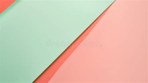 Minimalistic Background Showing Overlapping Sheets Of Green And Pink