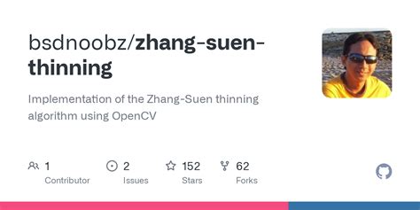 Github Bsdnoobz Zhang Suen Thinning Implementation Of The Zhang Suen