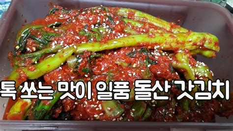톡 쏘는 맛이 일품 여수 돌산 갓김치 Youtube