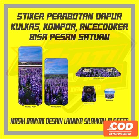 Jual Stiker Sticker Setiker Wallpaper Walpaper Walpeper Kulkas Kompor 2 Pintu 1 Pintu 1 Mata 2