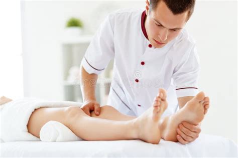 Beautiful Girl Enjoys Massage And Spa Treatments Stock Image Image Of