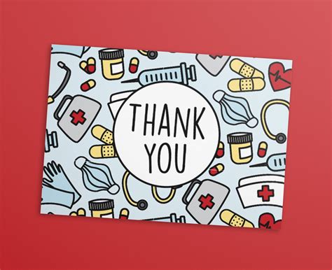 Nurse Thank You Card Doctor Appreciation Greeting Card Medical Staff Nurses Week Gift Ideas