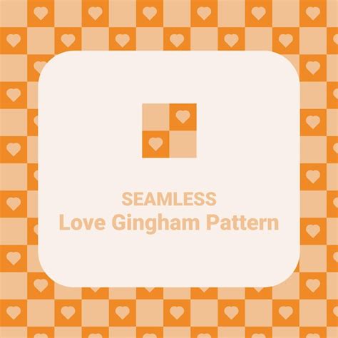 Premium Vector Vector Love Gingham Seamless Pattern
