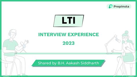 lti interview experience 2023 shared by b h aakash siddharth youtube