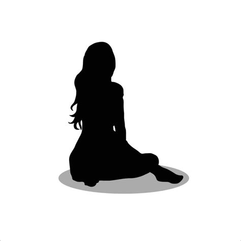 Girl Sitting Silhouette 33515691 Vector Art At Vecteezy