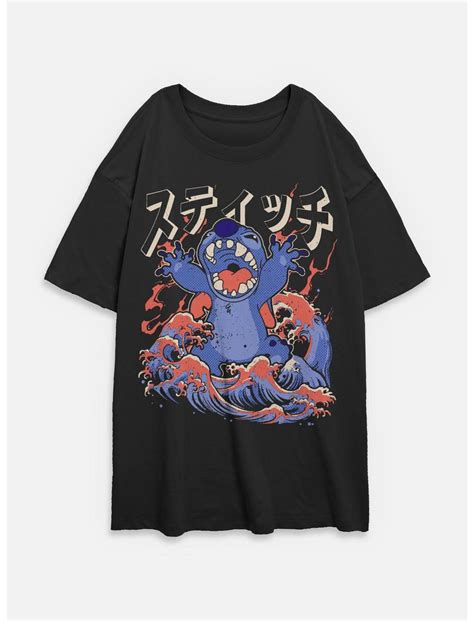 Disney Lilo And Stitch Kaiju Stitch Womens Oversized T Shirt Boxlunch