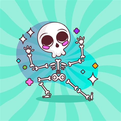 Free Vector Hand Drawn Skeleton Cartoon Illustration