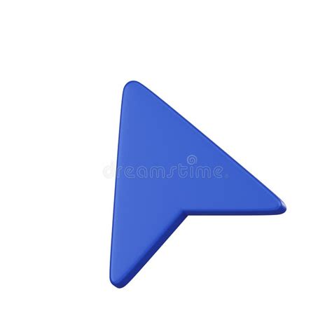 Minimal Blue Arrow Pointer Mouse Cursor Icon 3d Render Isolated