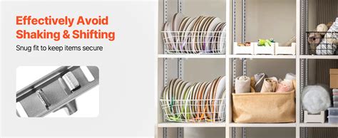 Vevor Shelf Clips 40 Pack Adjustable Steel Pilaster Shelf Clips