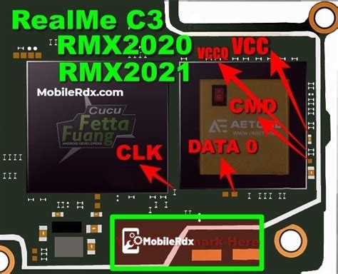 Realme C3 Latest ISP Pinout To ByPass FRP And Pattern Lock