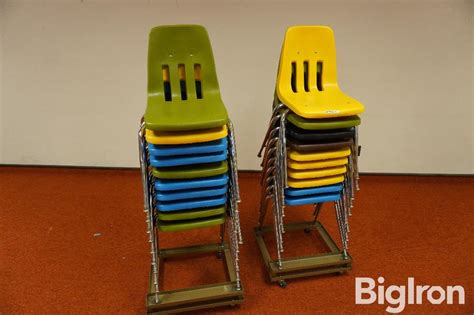 Stackable Chairs W Dollies Bigiron Auctions