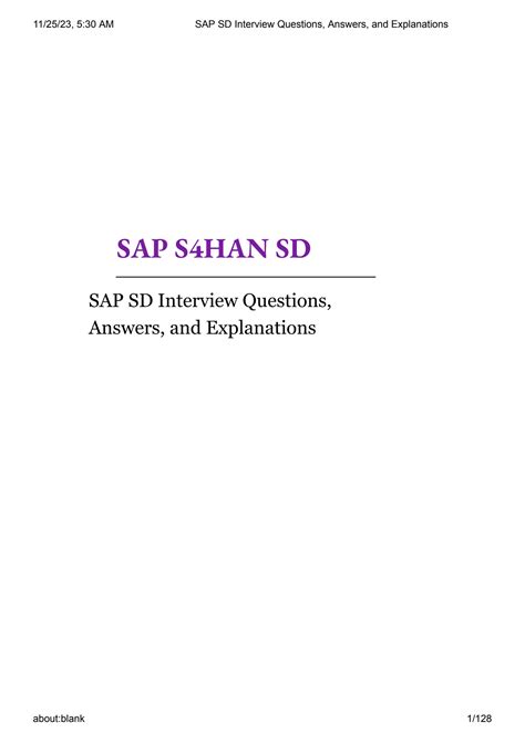 Solution Sap Sd Interview Questions Answers And Explanations Management Information System