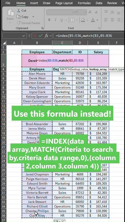 Excel Index Match Youtube