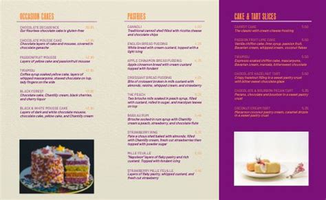 Bakery Takeout Menu Idea Template By Musthavemenus