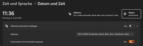 Windows 11 Kurztipp Zeitzone festlegen für Uhr in der Windows 11
