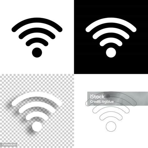 Wifiデザイン用アイコン空白白黒の背景 ラインアイコン ワイヤレステクノロジーのベクターアート素材や画像を多数ご用意 ワイヤレス