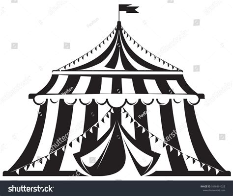 Carnival Tent Clipart Black And White