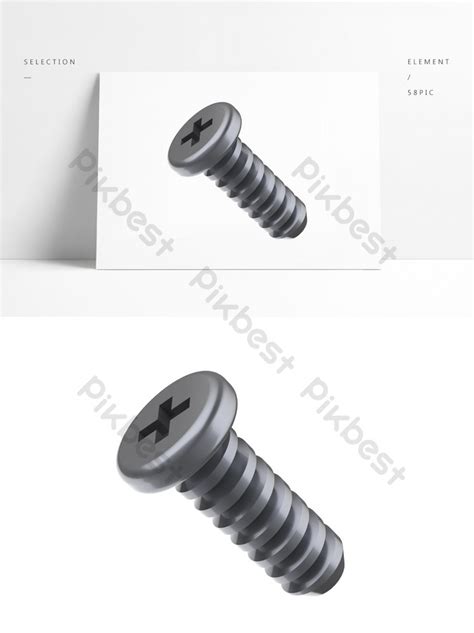 Screw 3d Model Rhino Without Basemap Rendering Decors And 3d Models Psd