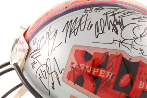 Saints Super Bowl Xliv Logo Full Size Authentic On Field Helmet Signed