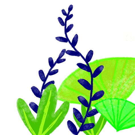 손 일러스트 으로 그린 풀숲 장식 요소 손으로 그린 장식 패턴 만화 Png 일러스트 및 Psd 이미지 무료 다운로드