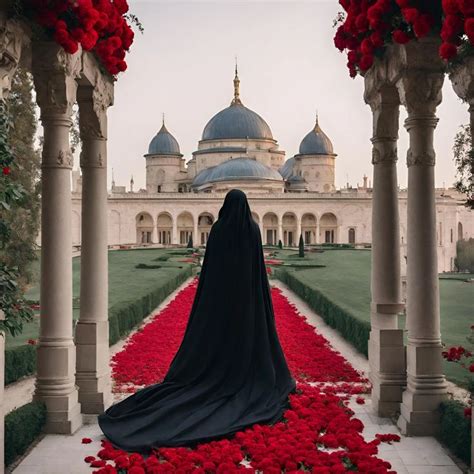 мусульманка и ковер из роз inst: @madina.bukhary, 2024 | Fotoğraf
