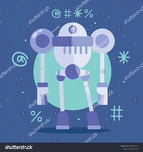 Humanoid Robot Futuristic Tech Character Stock Vector Royalty Free