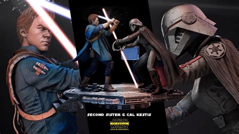Cal Kestis And Second Sister Diorama Star Wars 3d Models Tested And