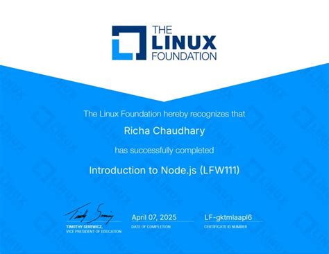 Nodejs Backenddevelopment Thelinuxfoundation Webdevelopment Richa Chaudhary